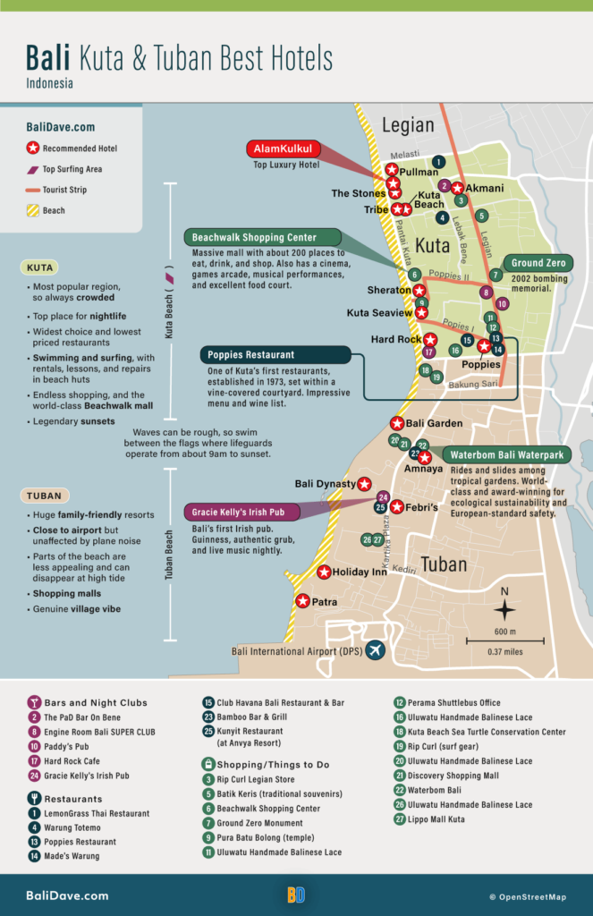 BALI MAPS - Kuta, Seminyak, Nusa Dua, Ubud & Sanur - BaliDave