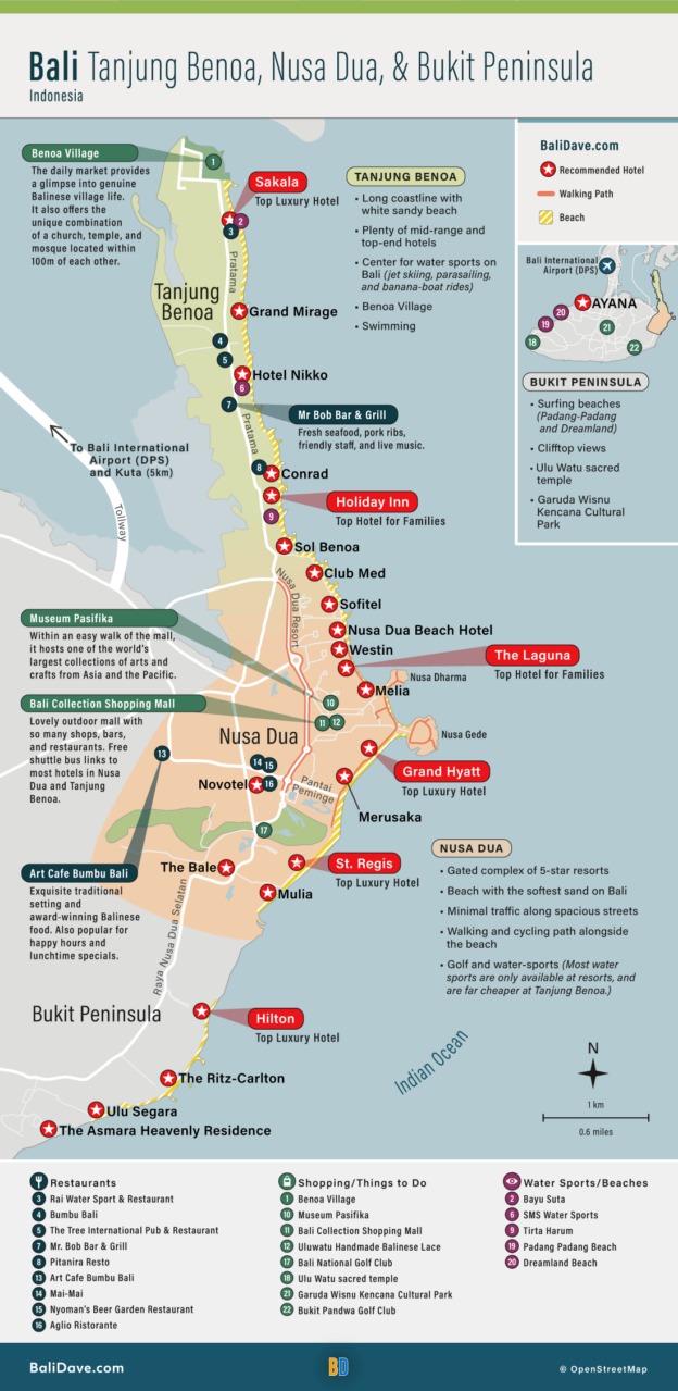 BALI MAPS - Kuta, Seminyak, Nusa Dua, Ubud & Sanur - BaliDave